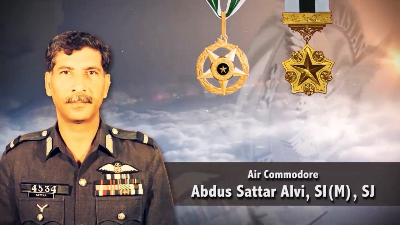 PAF Pilot Abdus Sattar Alvi who shot down Israeli Mirage IIICJ in Arab ...