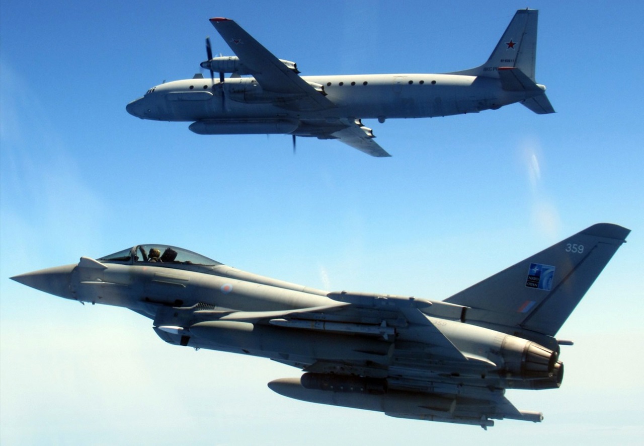 RAF Typhoons intercept Russian aircraft near NATO airspace - PAF Falcons